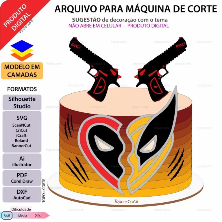 Arquivos festa Deadpool e Wolverine - Topo e corte